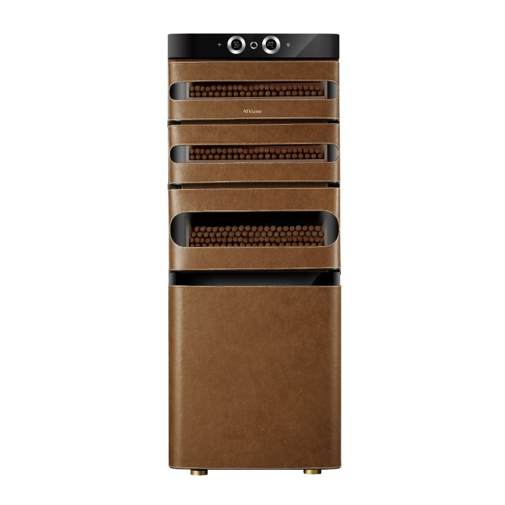 Afidano 1200 Cigars Leather Series Cigar Humidor JC-152A – Wine Coolers ...