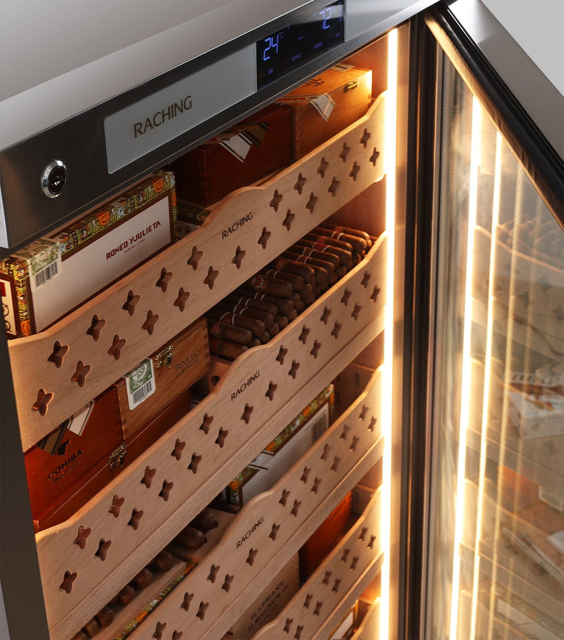Raching Stainless Steel Cigar Humidor CT48A – Wine Coolers Empire