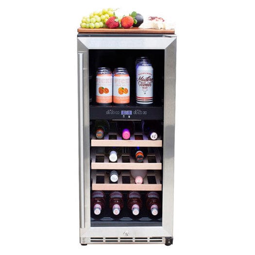True Flame 15" Outdoor Rated Dual Zone Wine Cooler TF-RFR-15WD – Wine ...